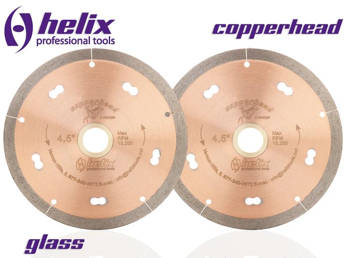 Helix Copperhead Glass Blade - Precision Wet Cutting for Glass — TileTools